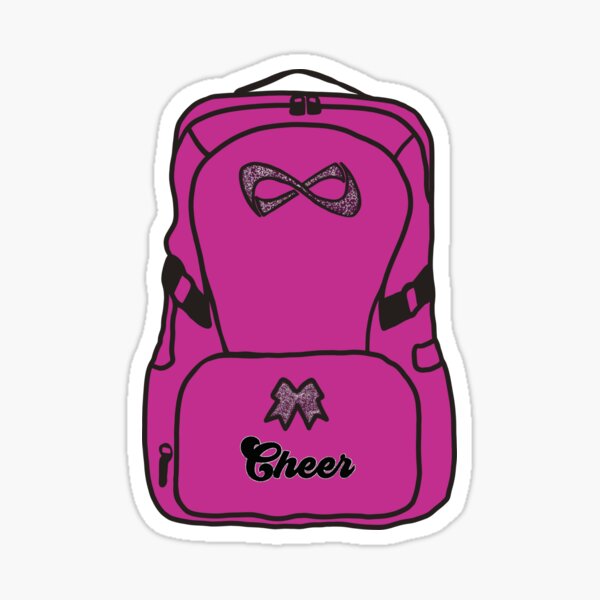 "Pink Cheerleading Backpack" Sticker by Caitandolivia | Redbubble