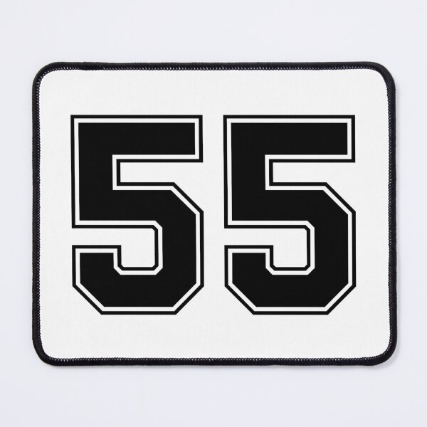 "55 American Football Classic Vintage Sport Jersey Number in black ...