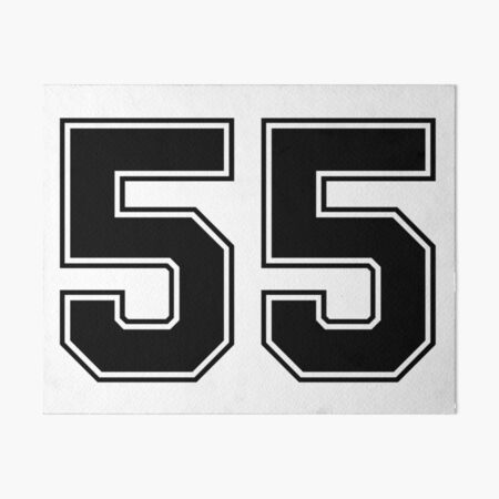 "55 American Football Classic Vintage Sport Jersey Number in black ...