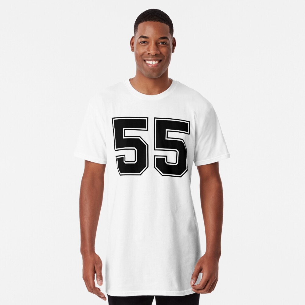 "55 American Football Classic Vintage Sport Jersey Number in black ...