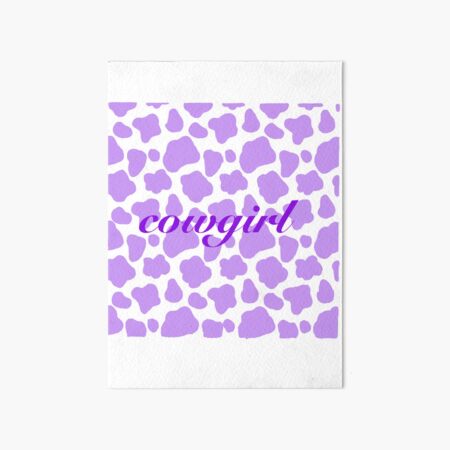 "Cowgirl purple cow print" Art Board Print by Tayloremmas | Redbubble