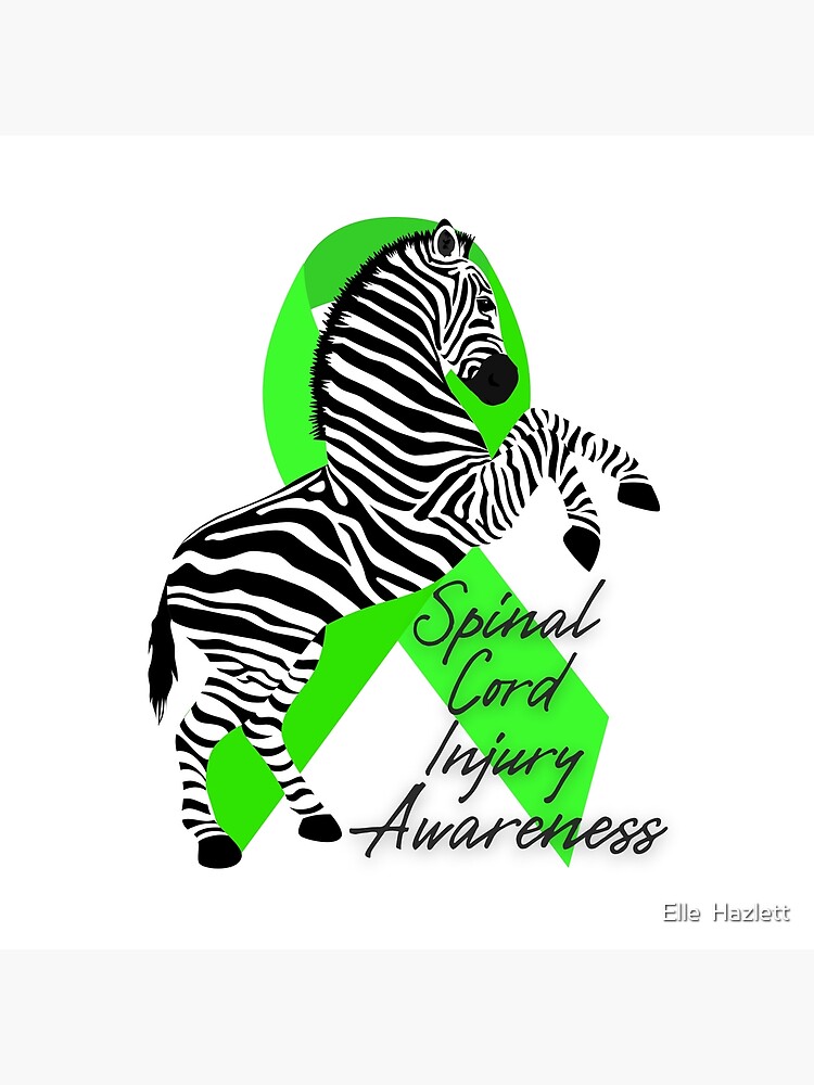 "Spinal Cord Injury Awareness Ribbon" Poster for Sale by ElleHazlett ...