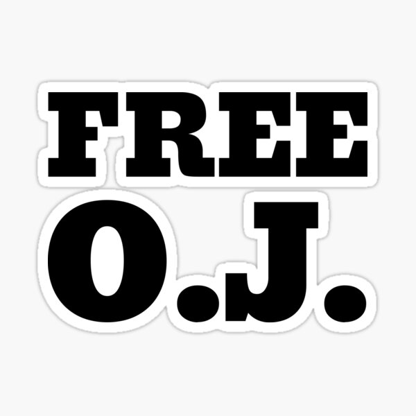 "Free O.J." Sticker by Treos | Redbubble