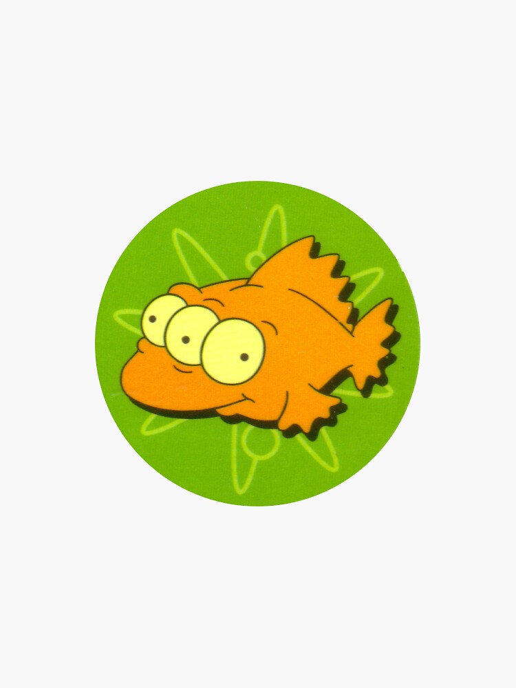 "Blinky the Three-Eyed Fish" Sticker for Sale by lossimpsontv | Redbubble