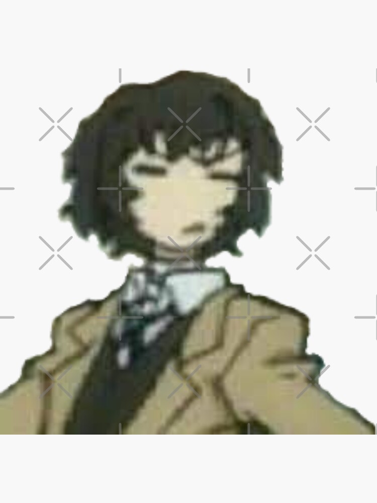 "low-quality dazai" Sticker for Sale by vmoonchildv | Redbubble