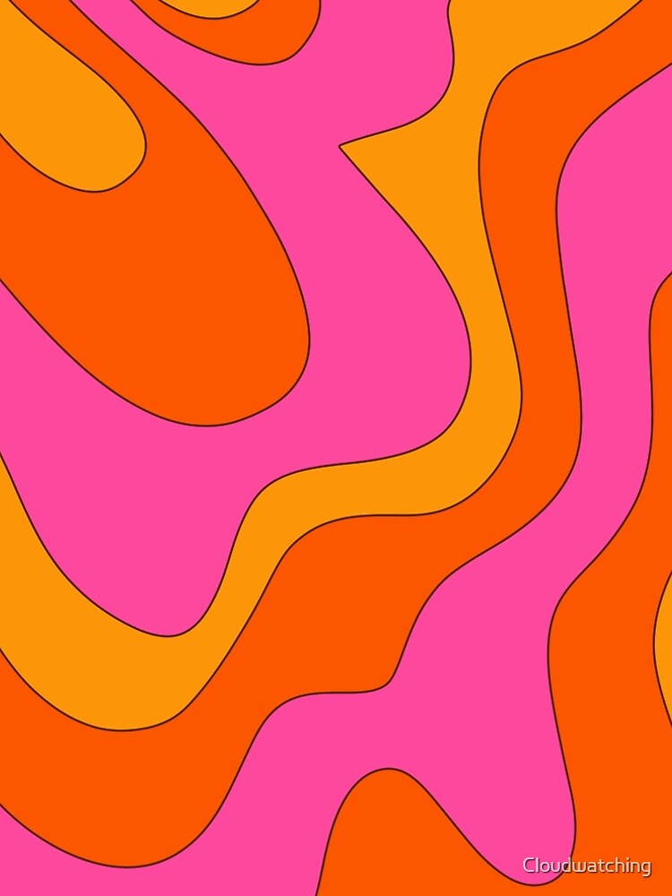 "60s and 70s Groovy Retro Pattern" A-Line Dress by Cloudwatching ...