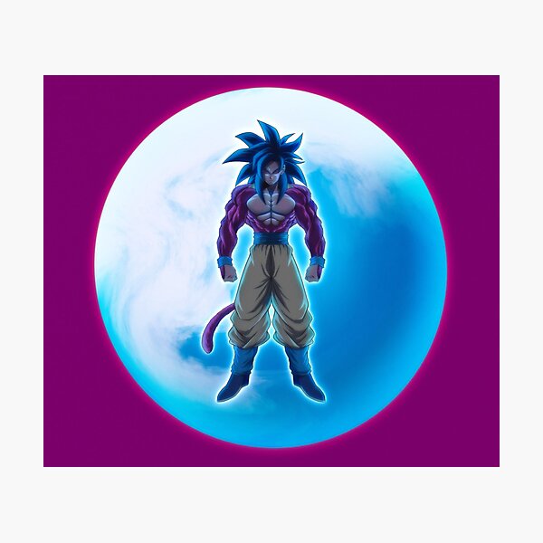 "Super Saiyan 4 Goku Moon Redraw Dragonball GT" Photographic Print for ...