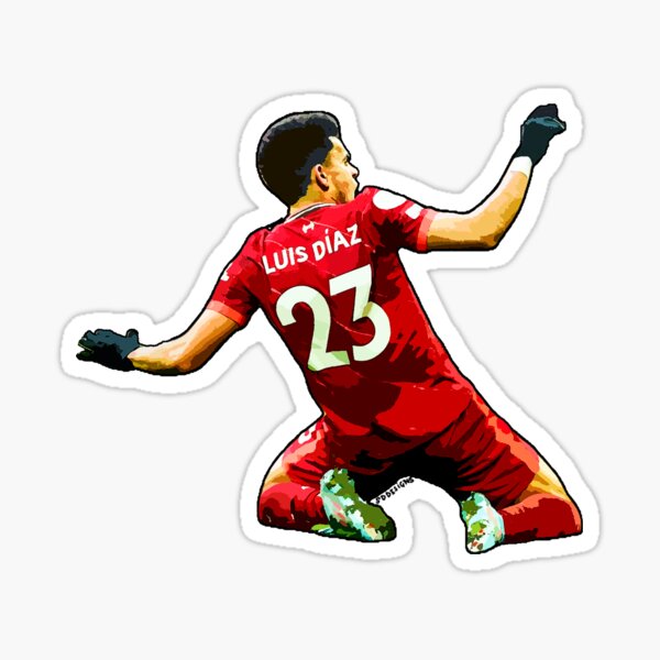 Luis Diaz Liverpool FC Vinyl Sticker Football Sticker Luis Díaz LFC ...
