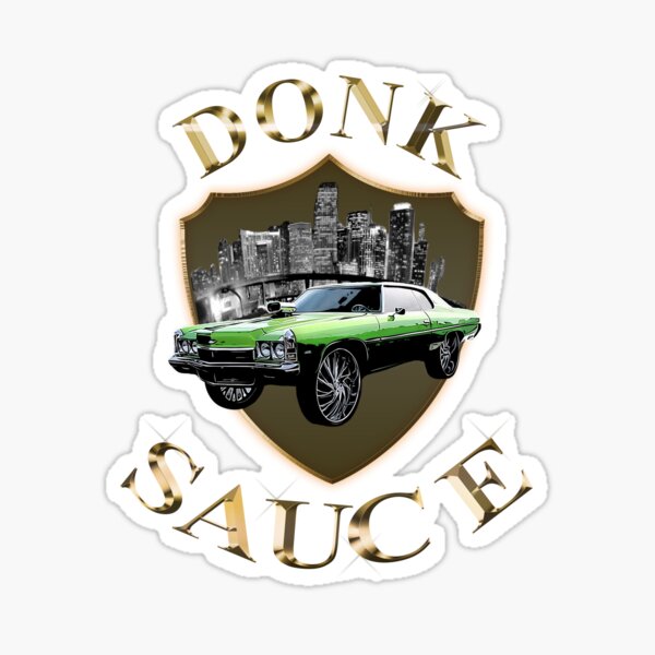 " Donk Caprice Impala Drop Top Chrome Custom Drip Cars" Sticker by ...