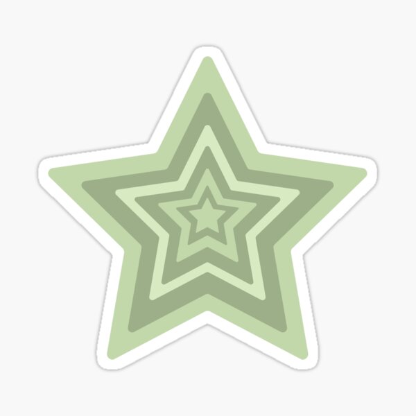 "Star Pattern Sage Green" Sticker by Smart-Arts | Redbubble