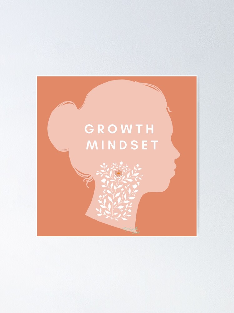 "Growth Mindset (Pink)" Poster for Sale by pencilpepper | Redbubble