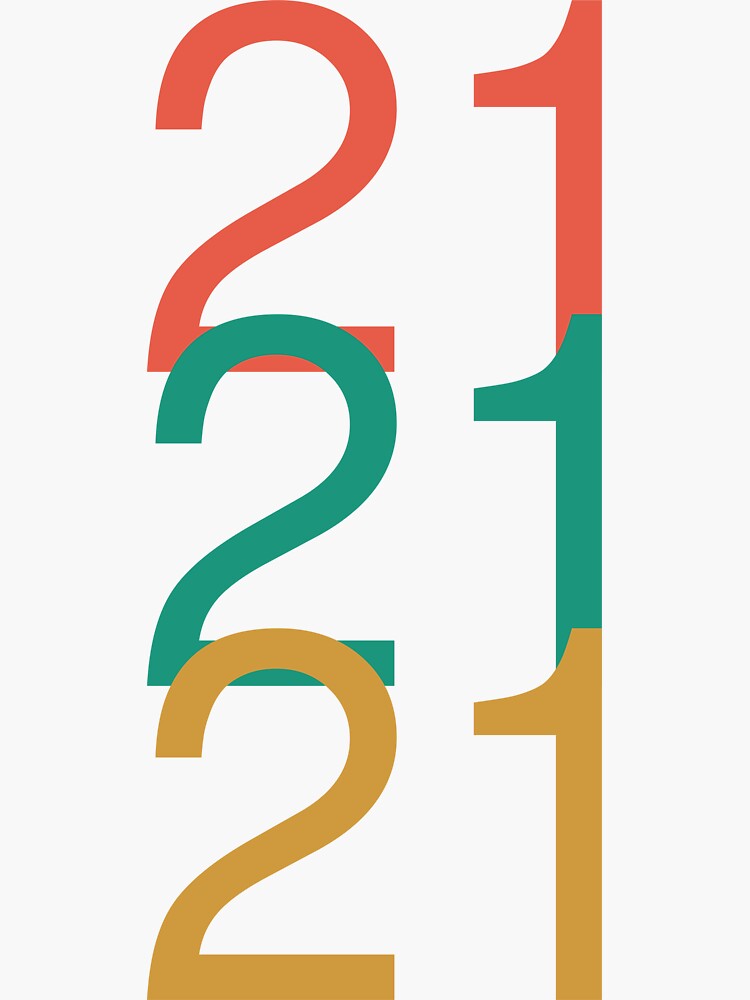 "No. 21" Sticker for Sale by al67ami | Redbubble