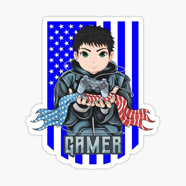 "Anime Theme Gamer Graphic Gift" Sticker for Sale by Joy-Publishing ...