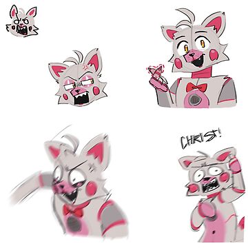 "Funtime Foxy Sticker Sheet (STANDARD)" Sticker for Sale by bee27art ...