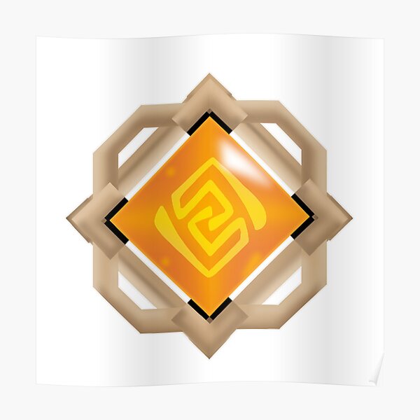 "Liyue Geo Vision" Poster for Sale by HaarlenDraws | Redbubble