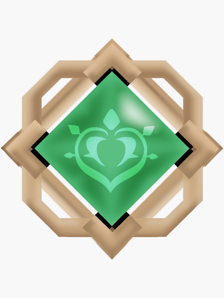 "Liyue Dendro Vision" Sticker by HaarlenDraws | Redbubble