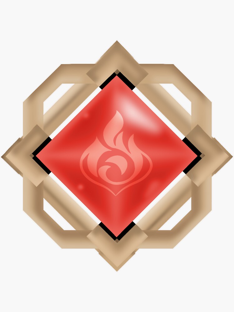 "Liyue Pyro Vision" Sticker by HaarlenDraws | Redbubble