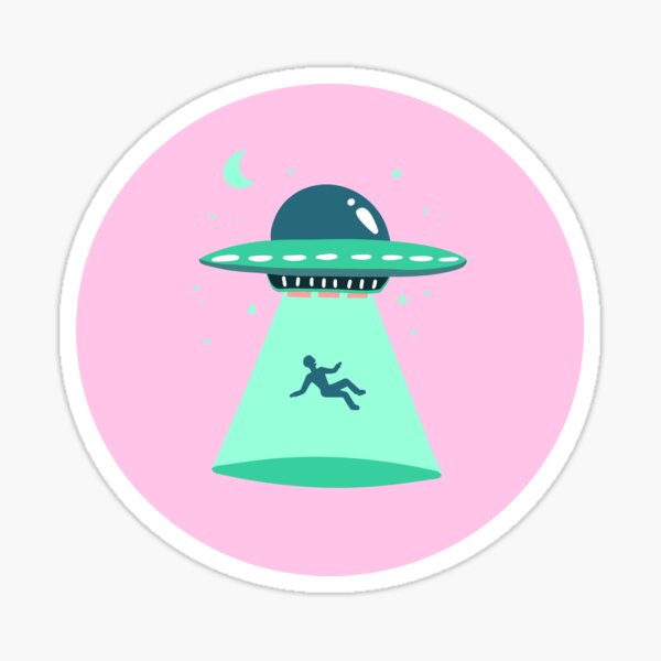 "Alien Abduction Sticker" Sticker by Cheeze4lyfe | Redbubble