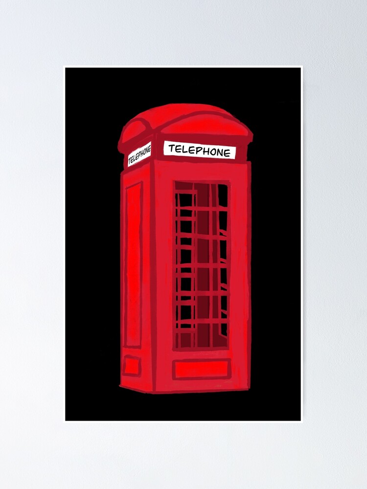 "English telephone box drawing" Poster for Sale by AngelspeedPA | Redbubble