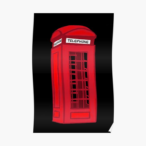 "English telephone box drawing" Poster for Sale by AngelspeedPA | Redbubble