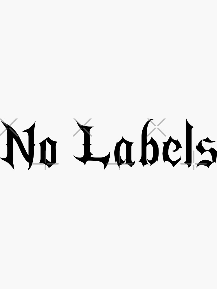 "No Labels" Sticker for Sale by hopshopbop | Redbubble