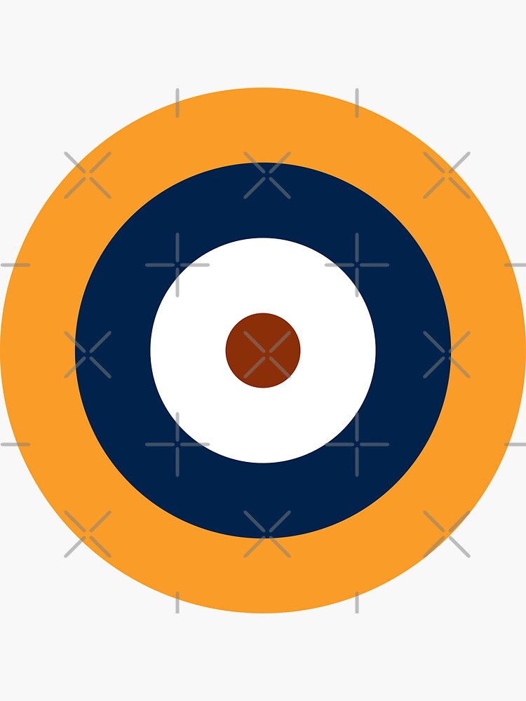 "Roundel Type A.1 Yellow Background" Sticker by SpitfireLew | Redbubble