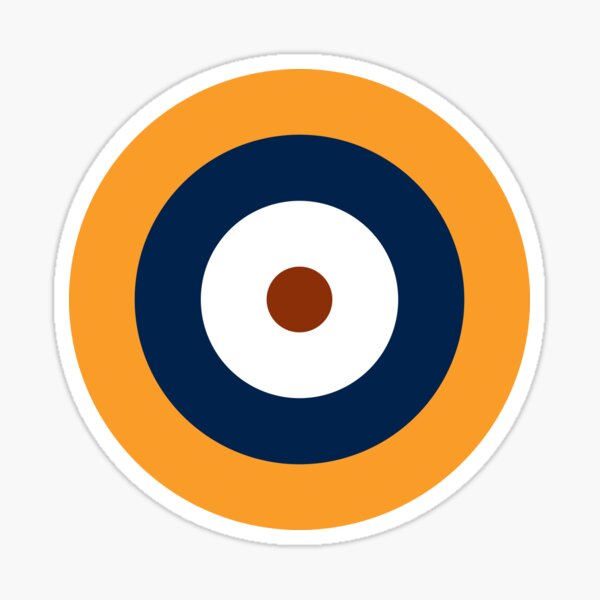 "Roundel Type A.1 Yellow Background" Sticker by SpitfireLew | Redbubble