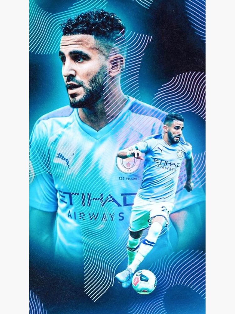 "Art Riyad Mahrez Wallpaper" Sticker by alfinstones | Redbubble