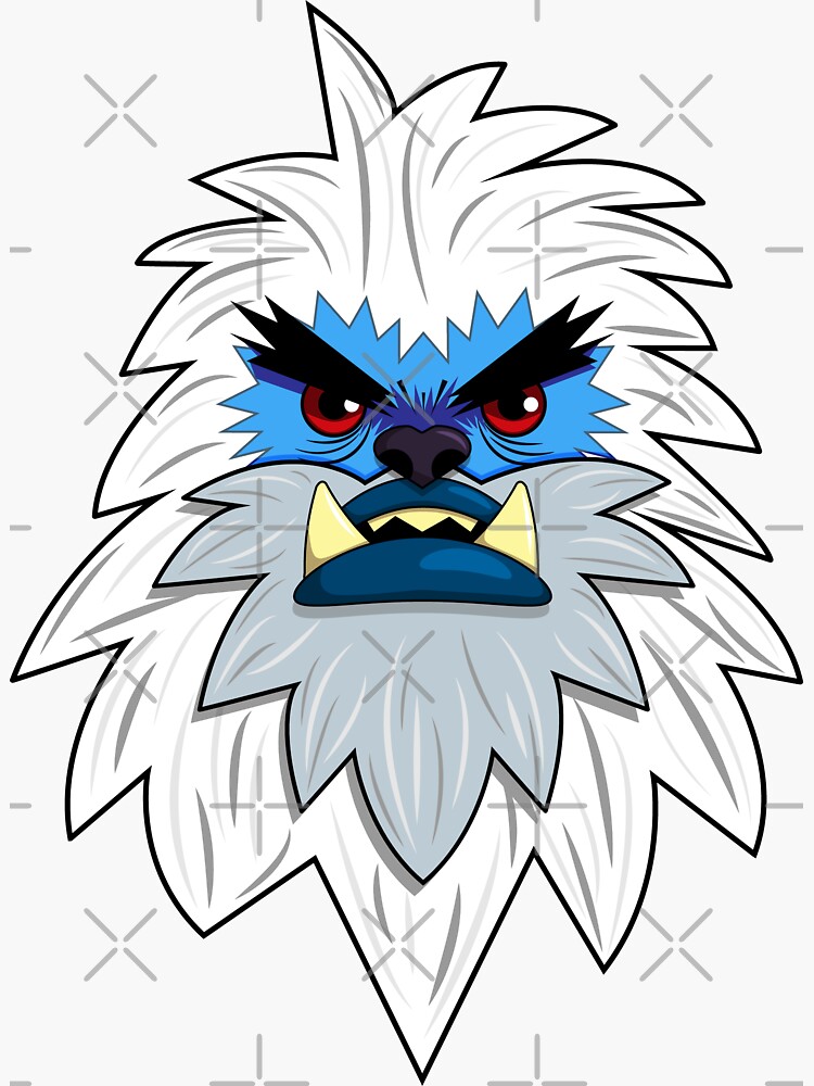 "Yeti Head" Sticker by stevenselbyart | Redbubble