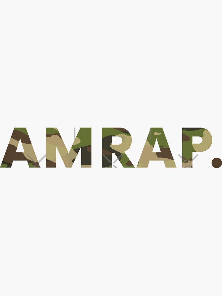 "AMRAP" Sticker by JustBeLit | Redbubble