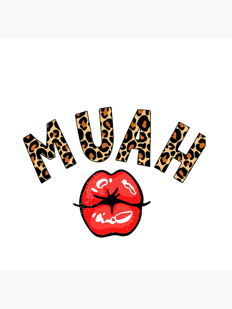 "Kiss MuAh Design With Red lips" Sticker for Sale by Marishta333 ...