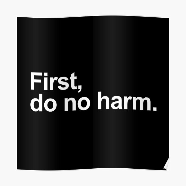 "First Do No Harm Be Kind Quote" Poster for Sale by allysmar | Redbubble