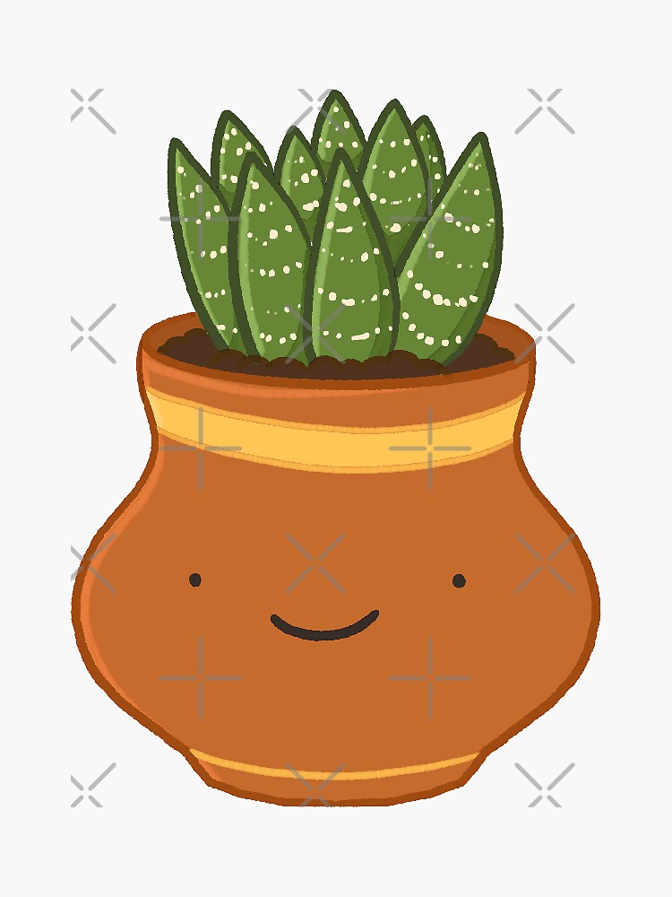 "Smiling Succulent" Sticker by Mayachang622 | Redbubble