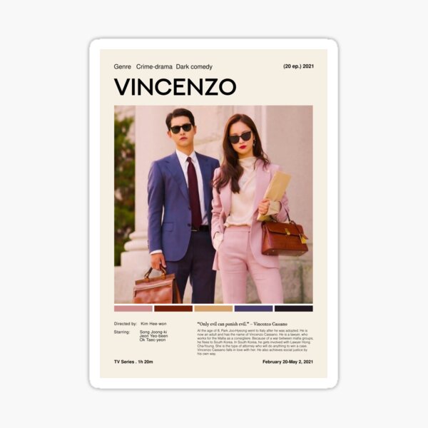 "Vincenzo (2021) | minimalist poster" Sticker by MiniPoster | Redbubble