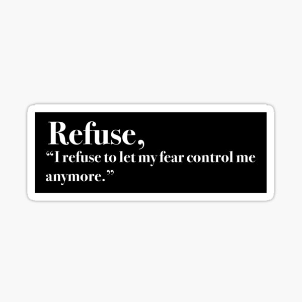 "Refuse" Sticker by Artsilhouette | Redbubble