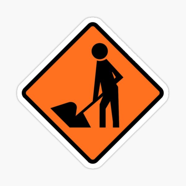 "Roadworks-New zealand road code" Sticker for Sale by KiwiHub | Redbubble