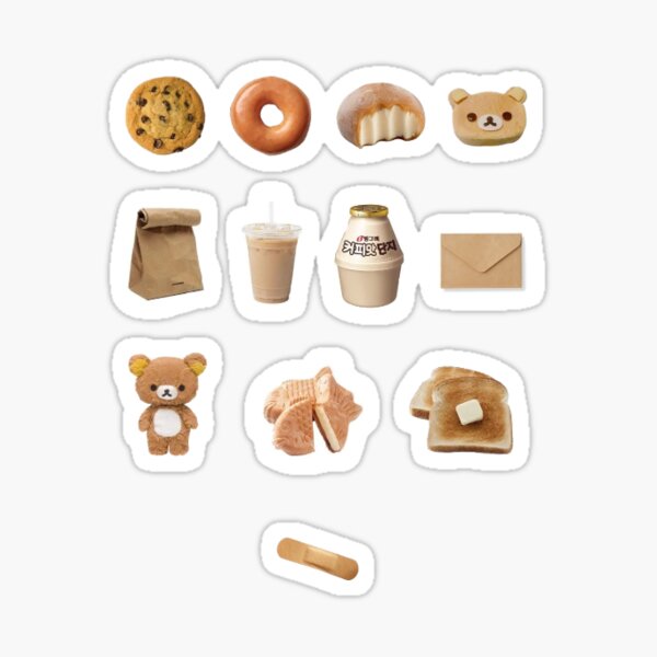 "brown soft aesthetic sticker set" Sticker by mandynl15 | Redbubble