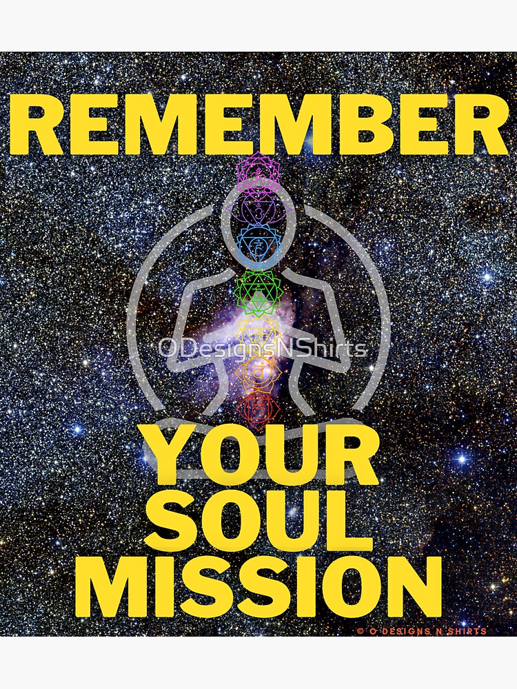 "Remember Your Soul Mission (Space Background)" Sticker by ...