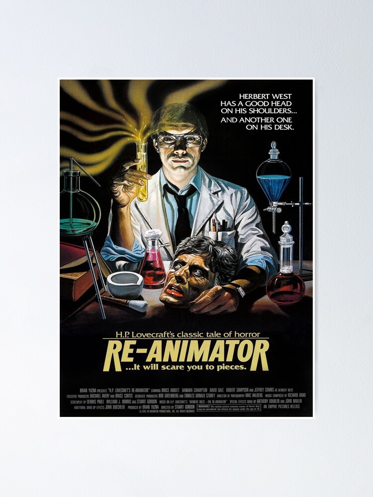 "Classic Horror Re-animator Doctor" Poster for Sale by Partennorth ...