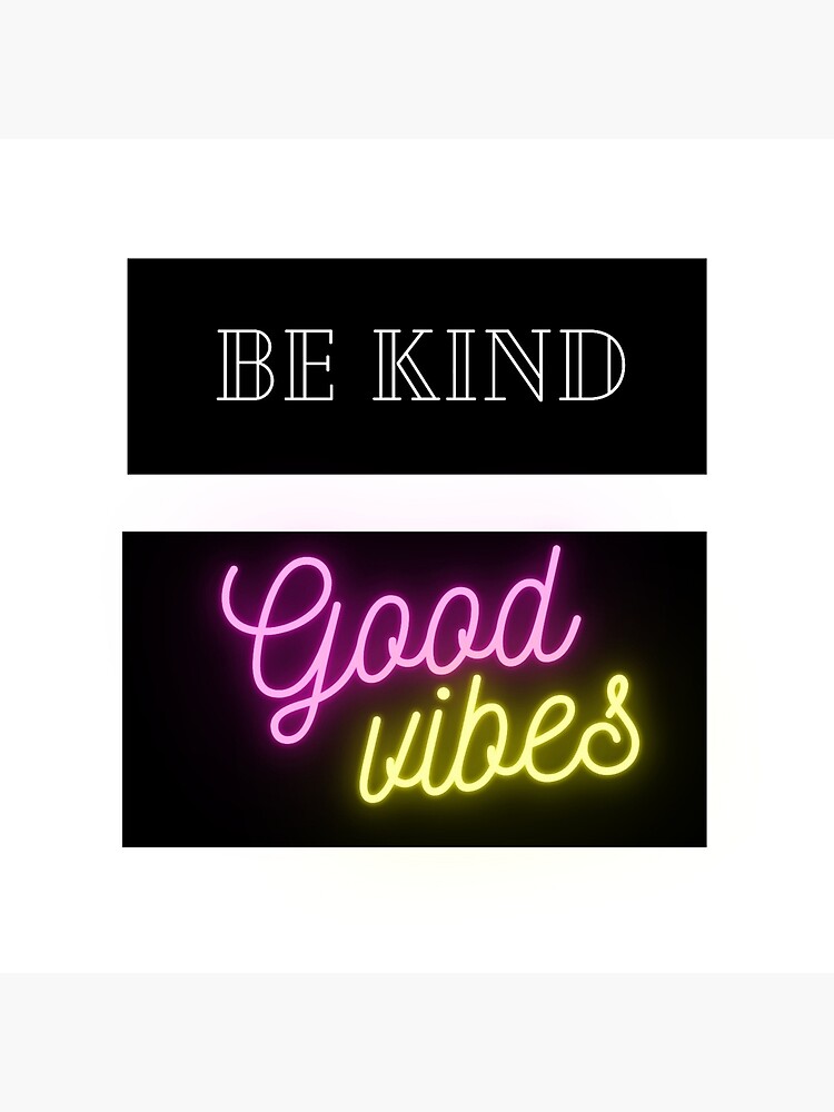 "Be kind good vibes Beautiful Text Design with colours combinations ...