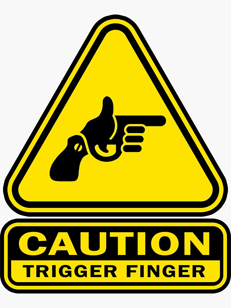 "Trigger Finger IPSC Gun Military Firearm Pistol logo" Sticker for Sale ...