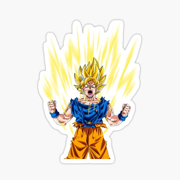 "Goku Super Saiyan" Sticker by filekwhollatd | Redbubble