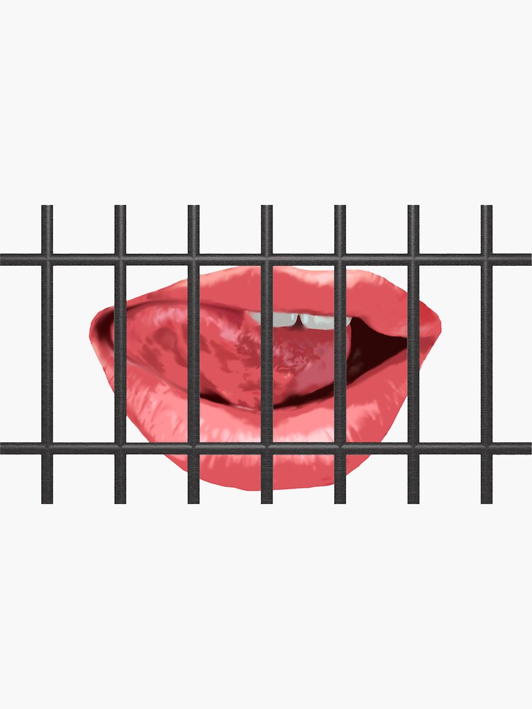 "put behind bars " Sticker by skillfox87 | Redbubble