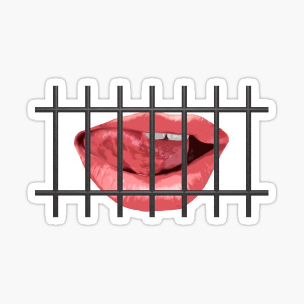 "put behind bars " Sticker by skillfox87 | Redbubble