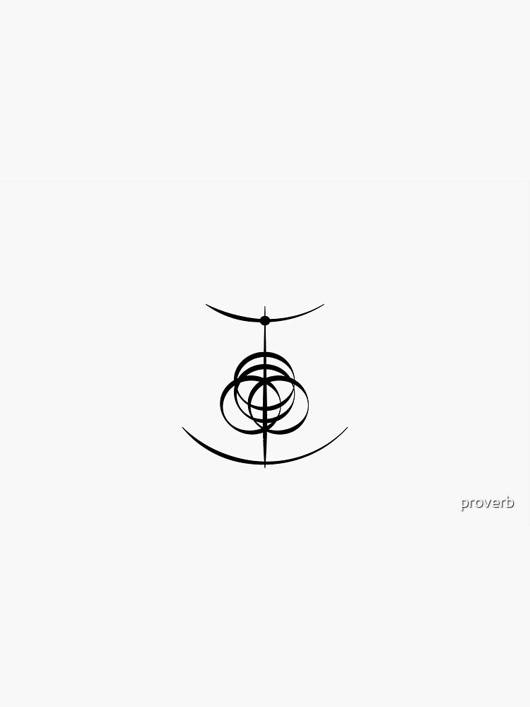  Elden Ring Symbol Black Sticker By Proverb Redbubble