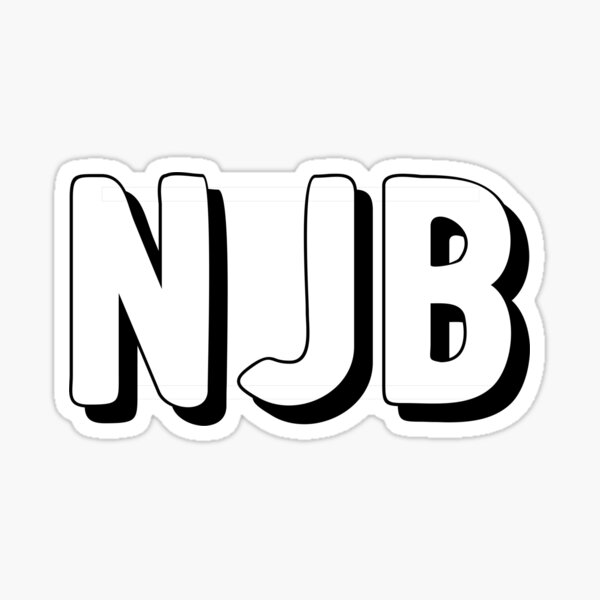 "NJB " Sticker by MadEDesigns | Redbubble