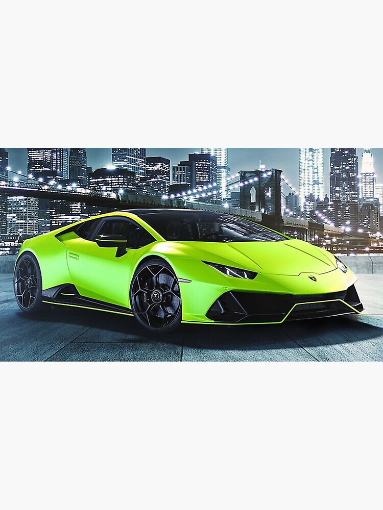 "2021 Lamborghini Huracan EVO Fluo Capsule Poster" Sticker by kathyprim ...