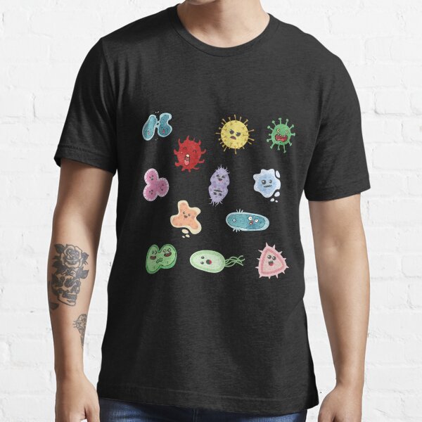 "Cute Microbes Bacteria, Virus, Ecoli MicroBiology Seamless Pattern ...