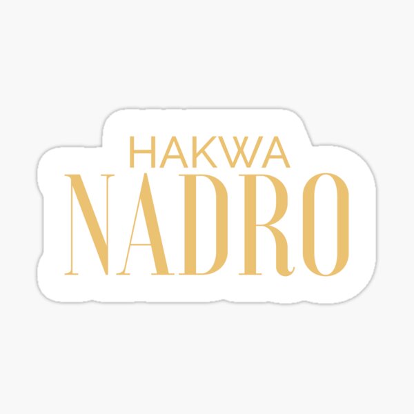 "HAKWA NADRO!" Sticker for Sale by Coconarty | Redbubble