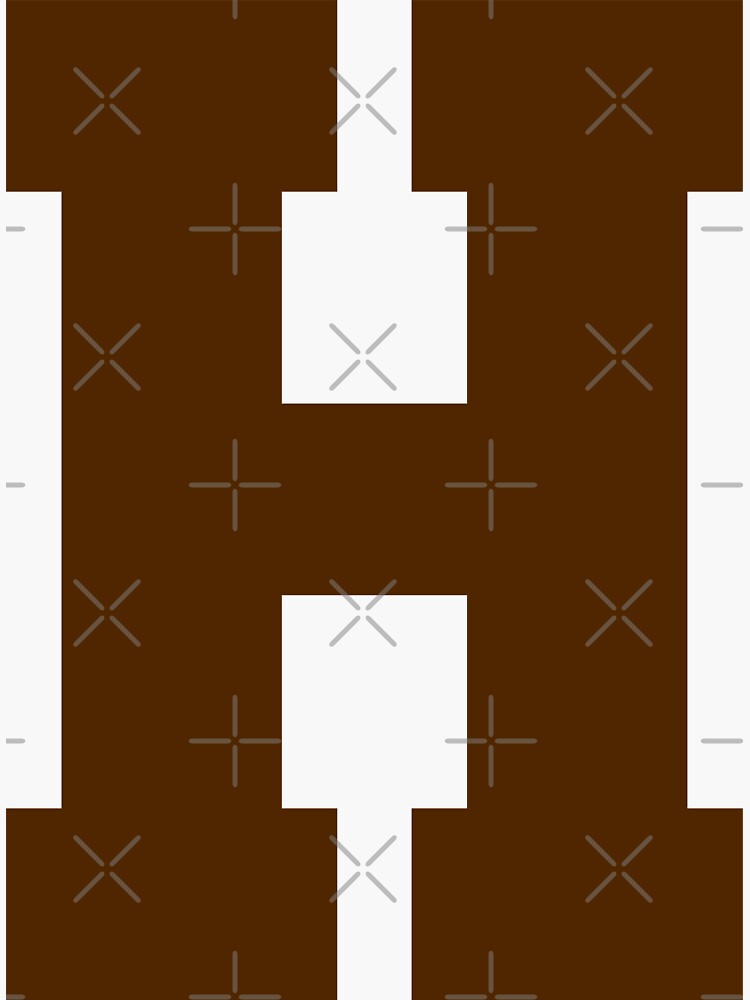 "Alphabet, Brown H, Sports letter H" Sticker for Sale by TheCultStuff ...